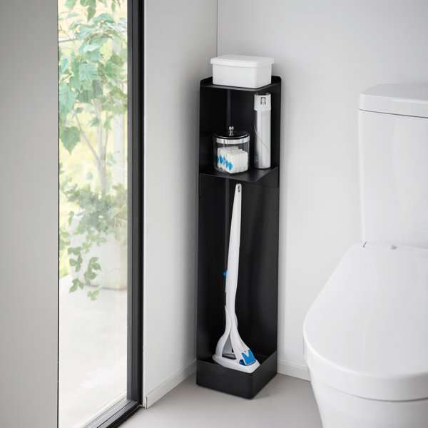 Yamazaki USA Yamazaki Home Tower Supplies Organizer-Slim Rolling Bathroom Storage, Toilet Paper ...